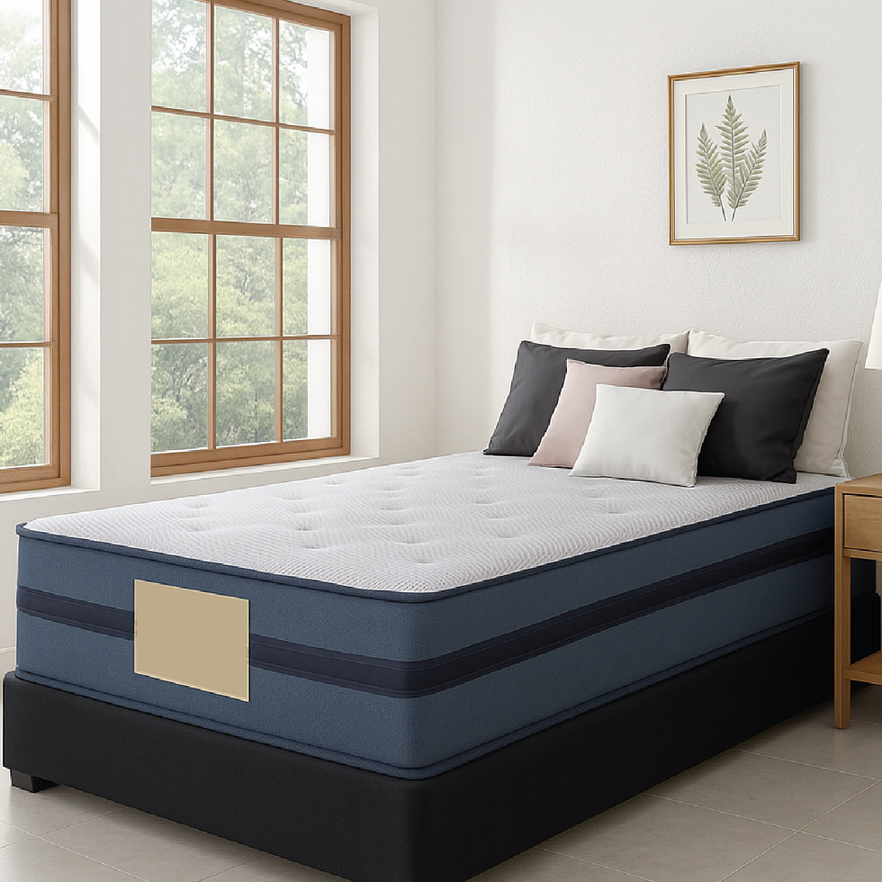 Colchon Sommier Espuma Plaza Y Media Alta Densidad 120cm - Muebles Express