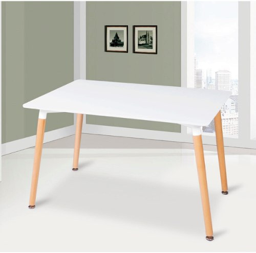 Mesa Eames Rectangular 1,20 Tapa Blanca 100% Mdf - Muebles Express