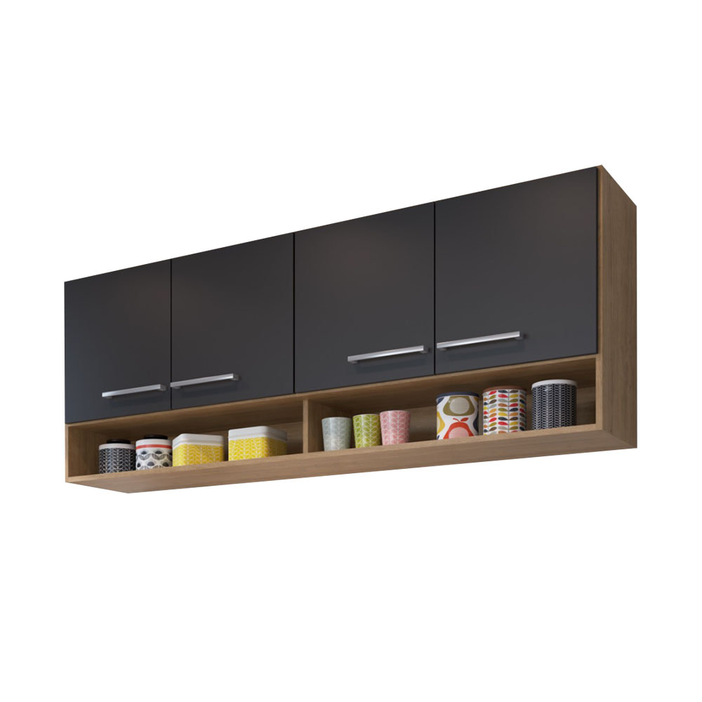 Mueble De Cocina Aereo Alto 4 Puertas 2 Estantes 100% Mdp - Muebles Express
