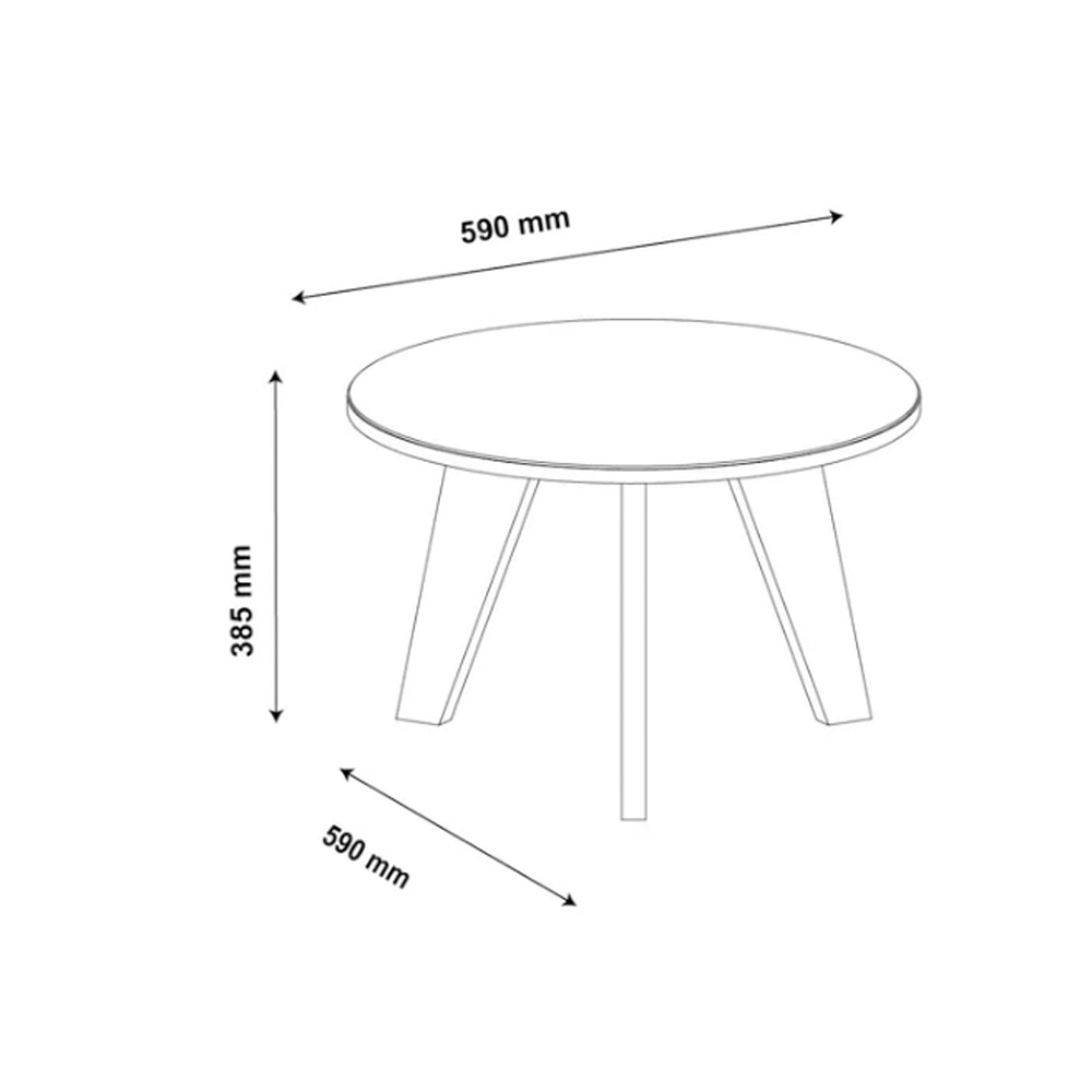 Mesa De Living Mesa Ratona Diseño Elegante Espejo Y Mdp Negro - Muebles ...