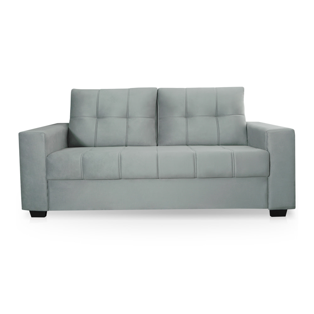 Juego De Living Sofa 2 Y 3 Cuerpos Tela Capitoneado - Muebles Express