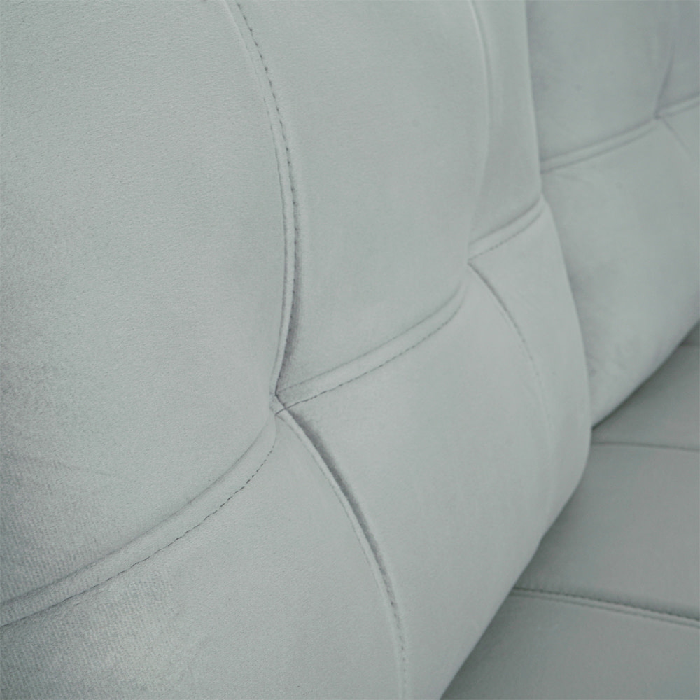 Juego De Living Sofa 2 Y 3 Cuerpos Tela Capitoneado - Muebles Express