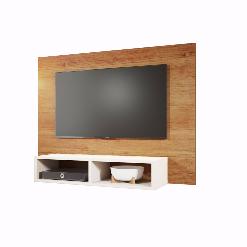 Panel Modular Rack Tv Led Living Sala Dormitorio Miel Off White ...