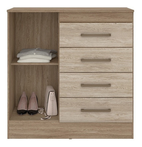 Comodas Cajoneras 4 Cajones Living Dormitorio Compacta - Muebles Express