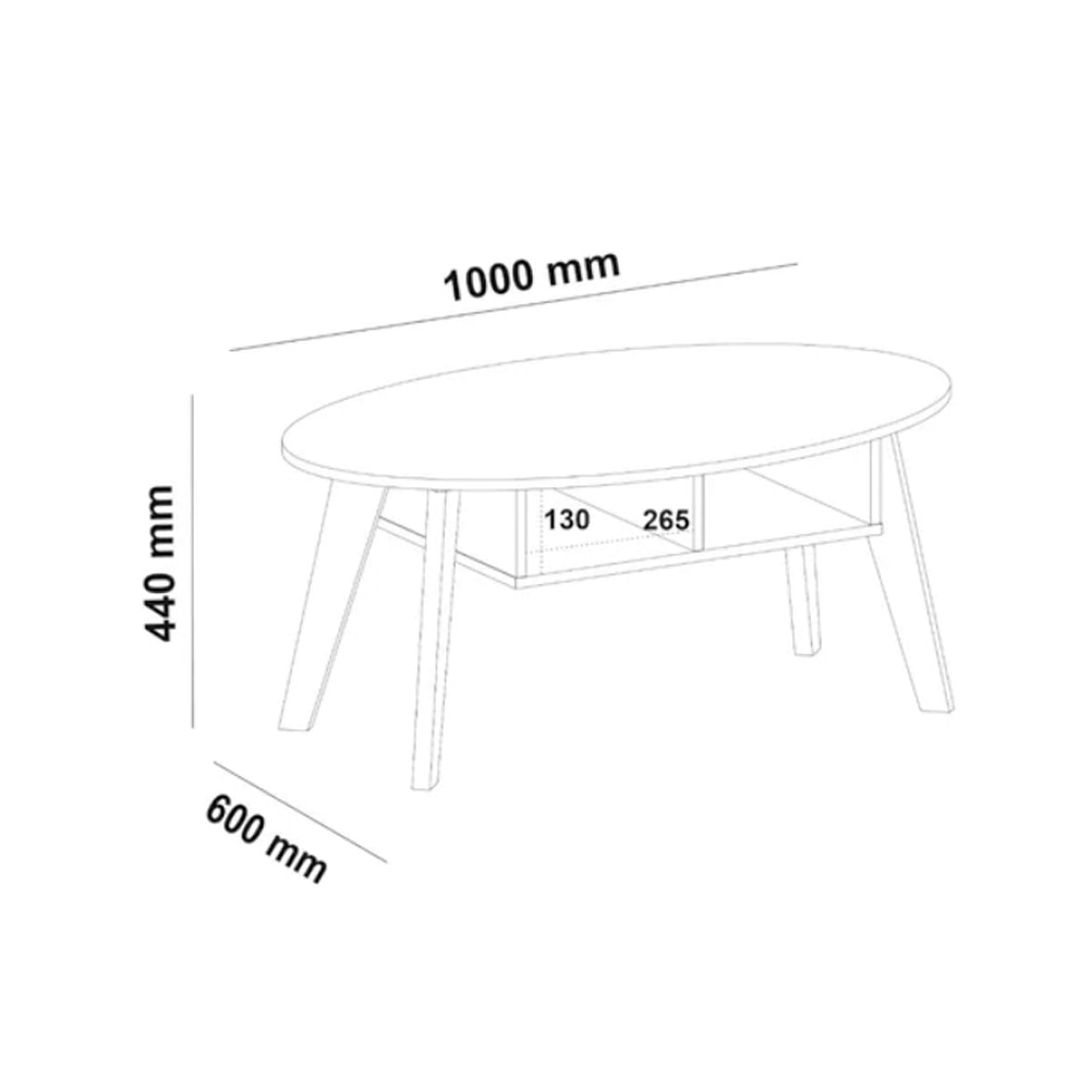 Mesa De Living Mesa Ratona Comedor Estilo Nordico Mdp Negro - Muebles ...
