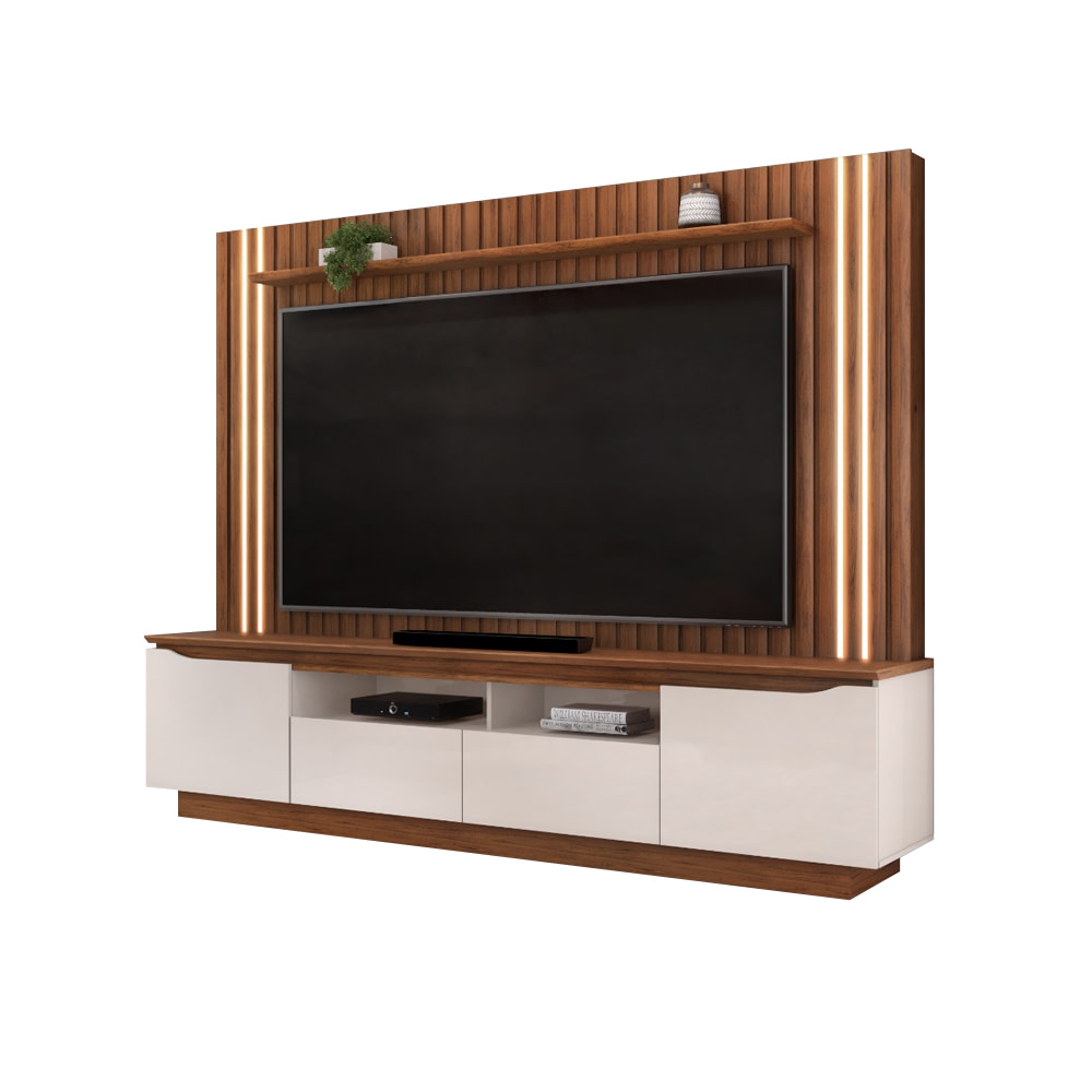 Rack Tv Panel Mueble Living Hasta Led 65 Petrus - Muebles Express