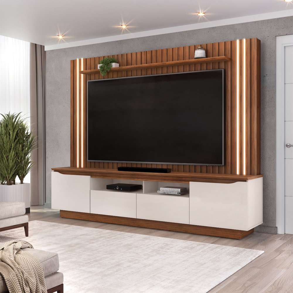 Rack Tv Panel Mueble Living Hasta Led 65 Petrus - Muebles Express