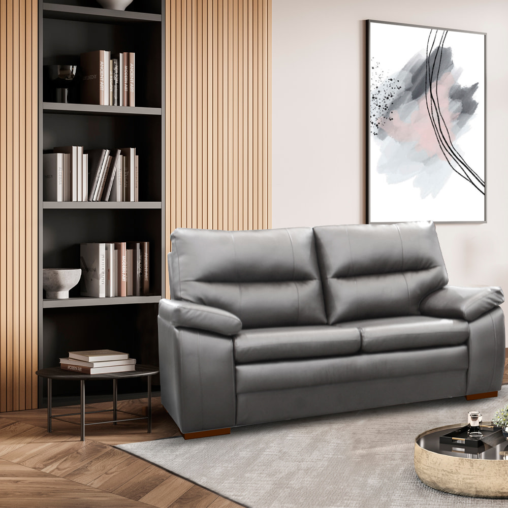 Juego De Living Sofa 3 Y 2 Cuerpos Cuerina Alta Calidad - Muebles Express