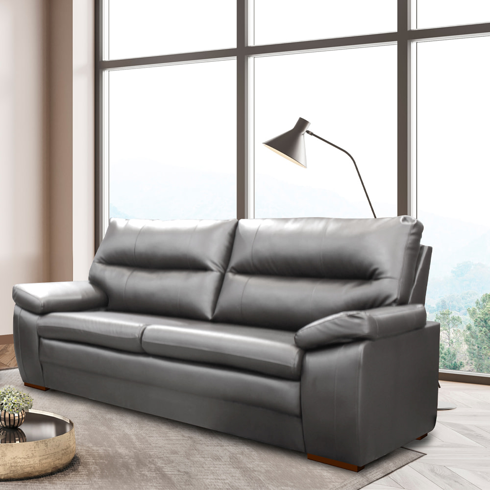 Juego De Living Sofa 3 Y 2 Cuerpos Cuerina Alta Calidad - Muebles Express