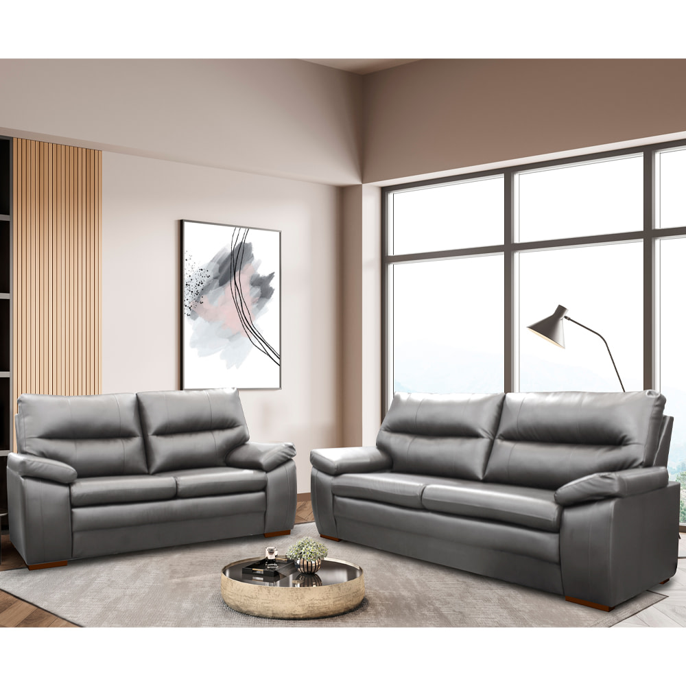 Juego De Living Sofa 3 Y 2 Cuerpos Cuerina Alta Calidad - Muebles Express