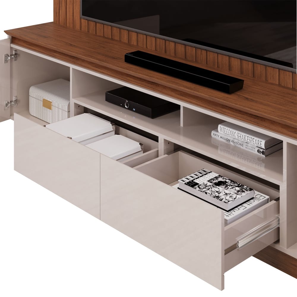 Rack Tv Panel Mueble Living Hasta Led 65 Petrus - Lais Muebles